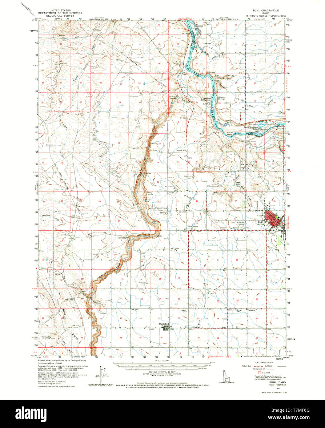 Map of buhl hi-res stock photography and images - Alamy
