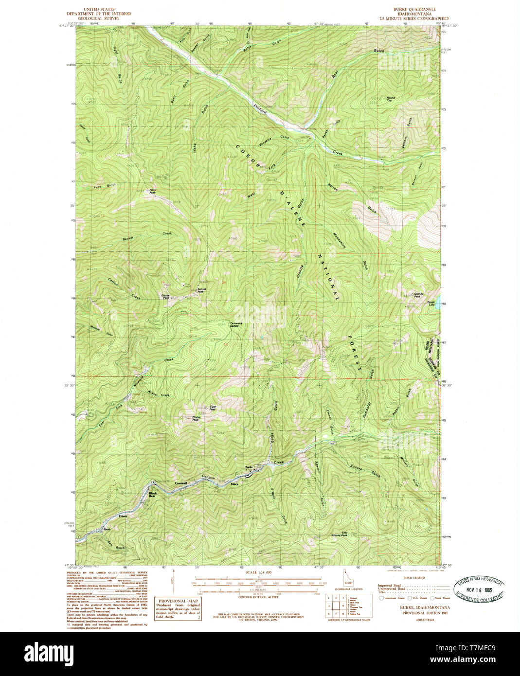 Map of burke hi-res stock photography and images - Alamy