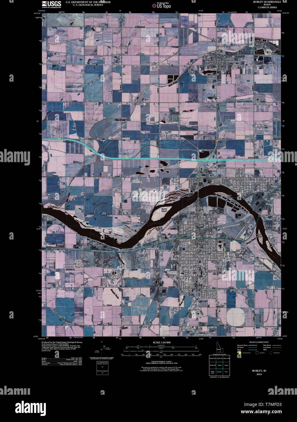 Map of burley hi-res stock photography and images - Alamy