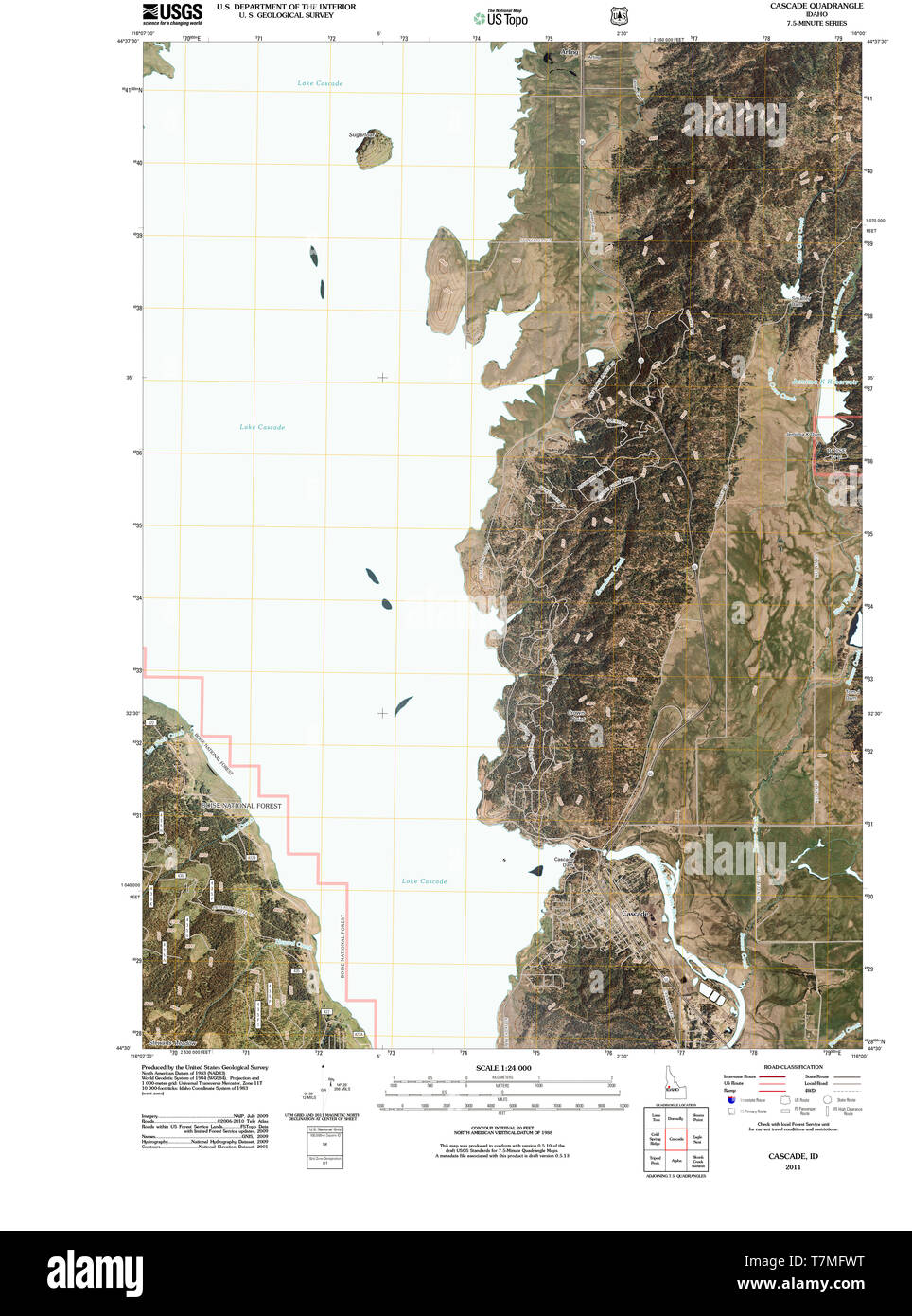 Map of cascade idaho hi-res stock photography and images - Alamy
