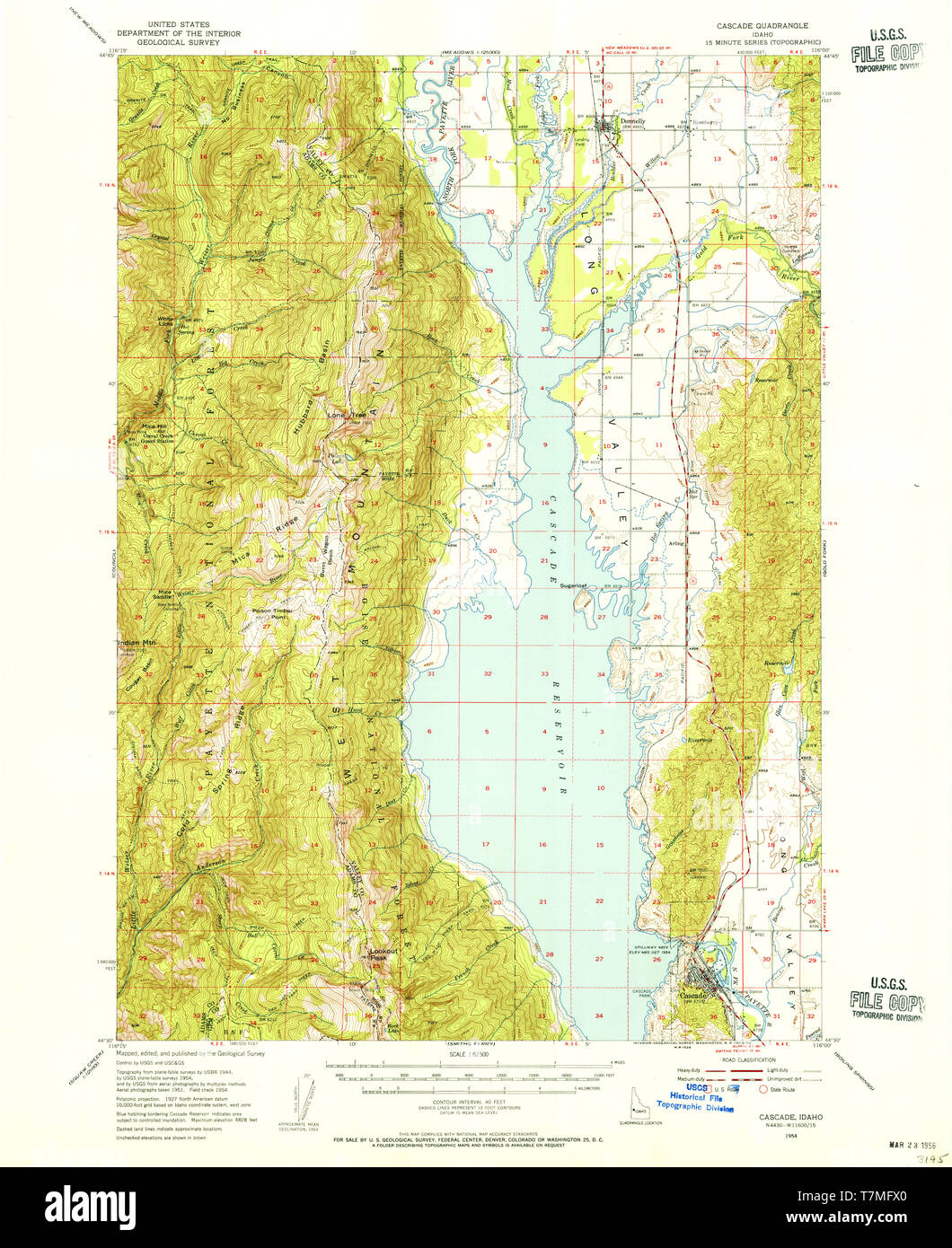 Map of cascade idaho hi-res stock photography and images - Alamy
