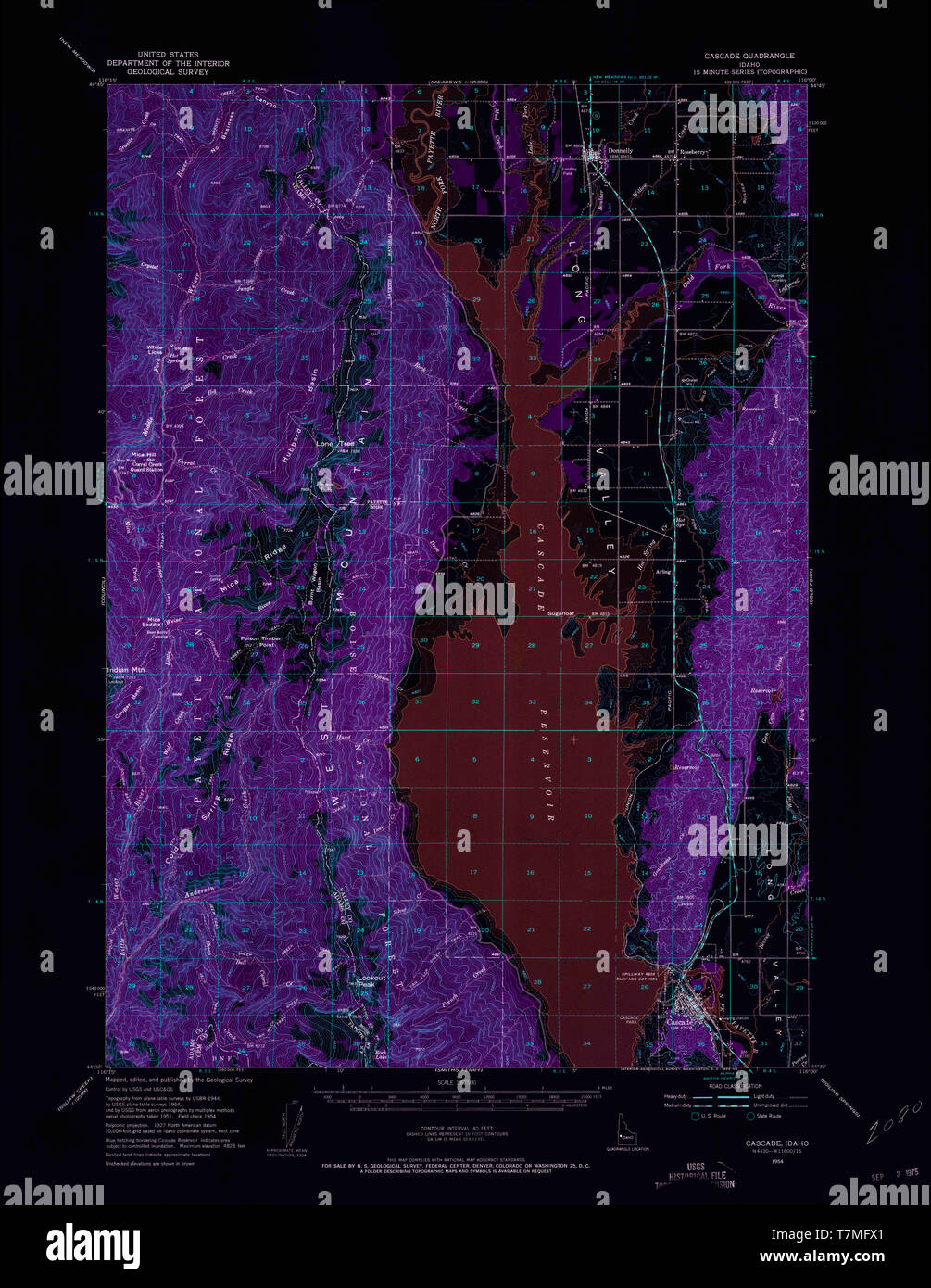 Map of cascade idaho hi-res stock photography and images - Alamy