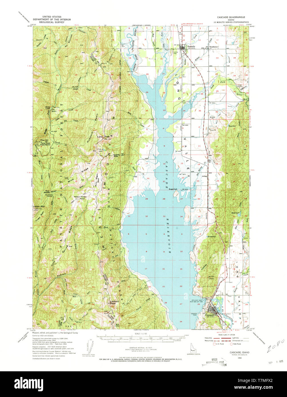 Map of cascade idaho hi-res stock photography and images - Alamy