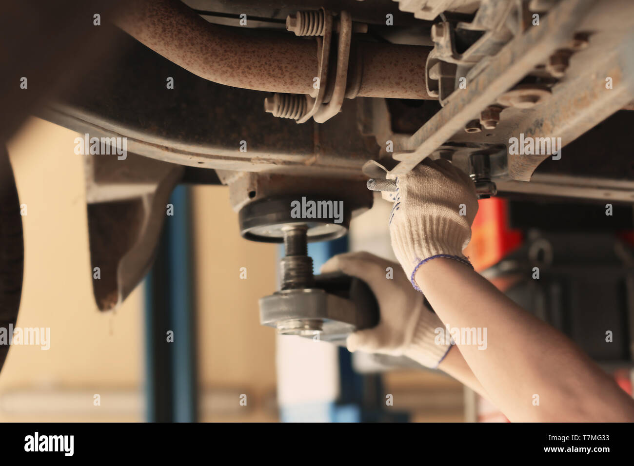 Closeup of bottom of car hi-res stock photography and images - Alamy