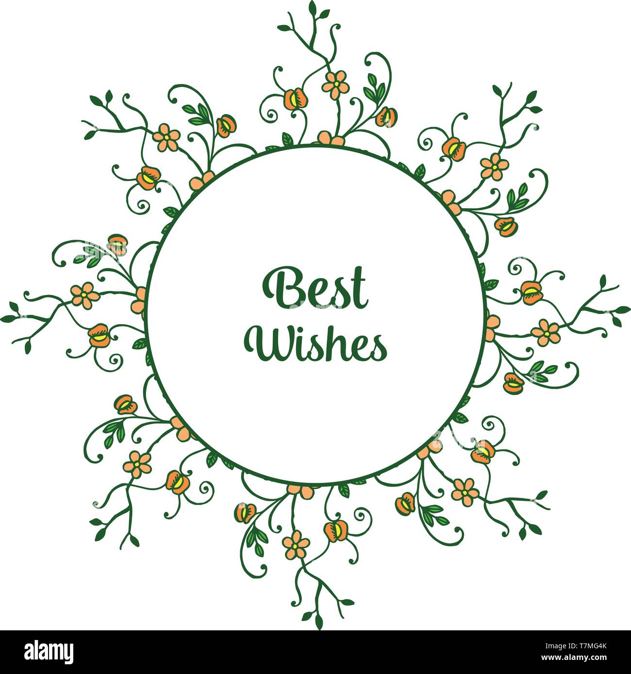 Vector illustration artwork of flower frames with greeting card of best ...