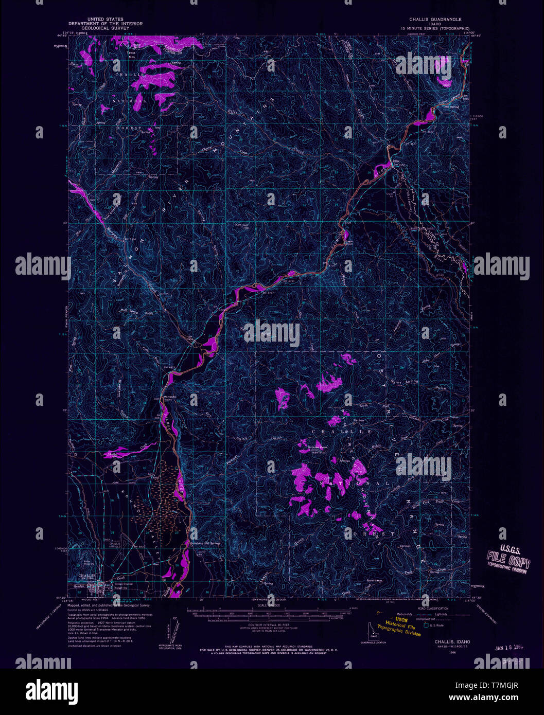 Map of challis hi-res stock photography and images - Alamy
