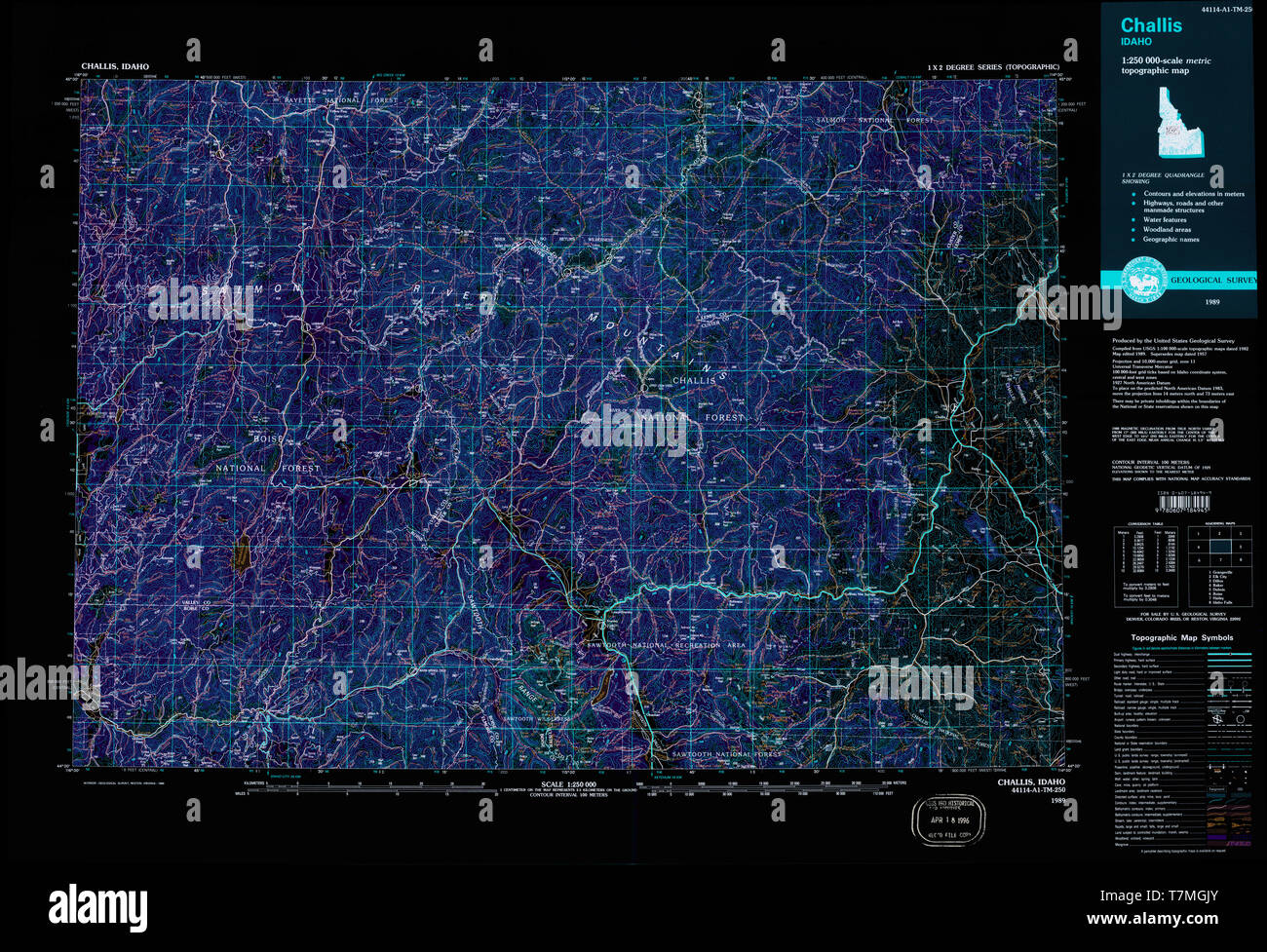 Map of challis idaho hi-res stock photography and images - Alamy