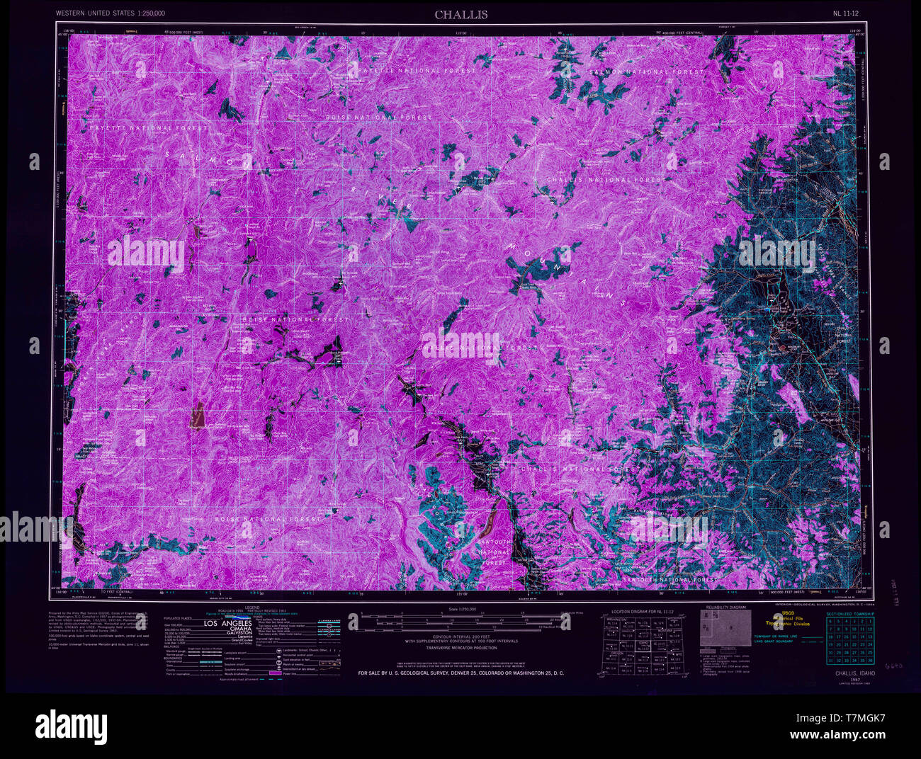 Map of challis hi-res stock photography and images - Alamy