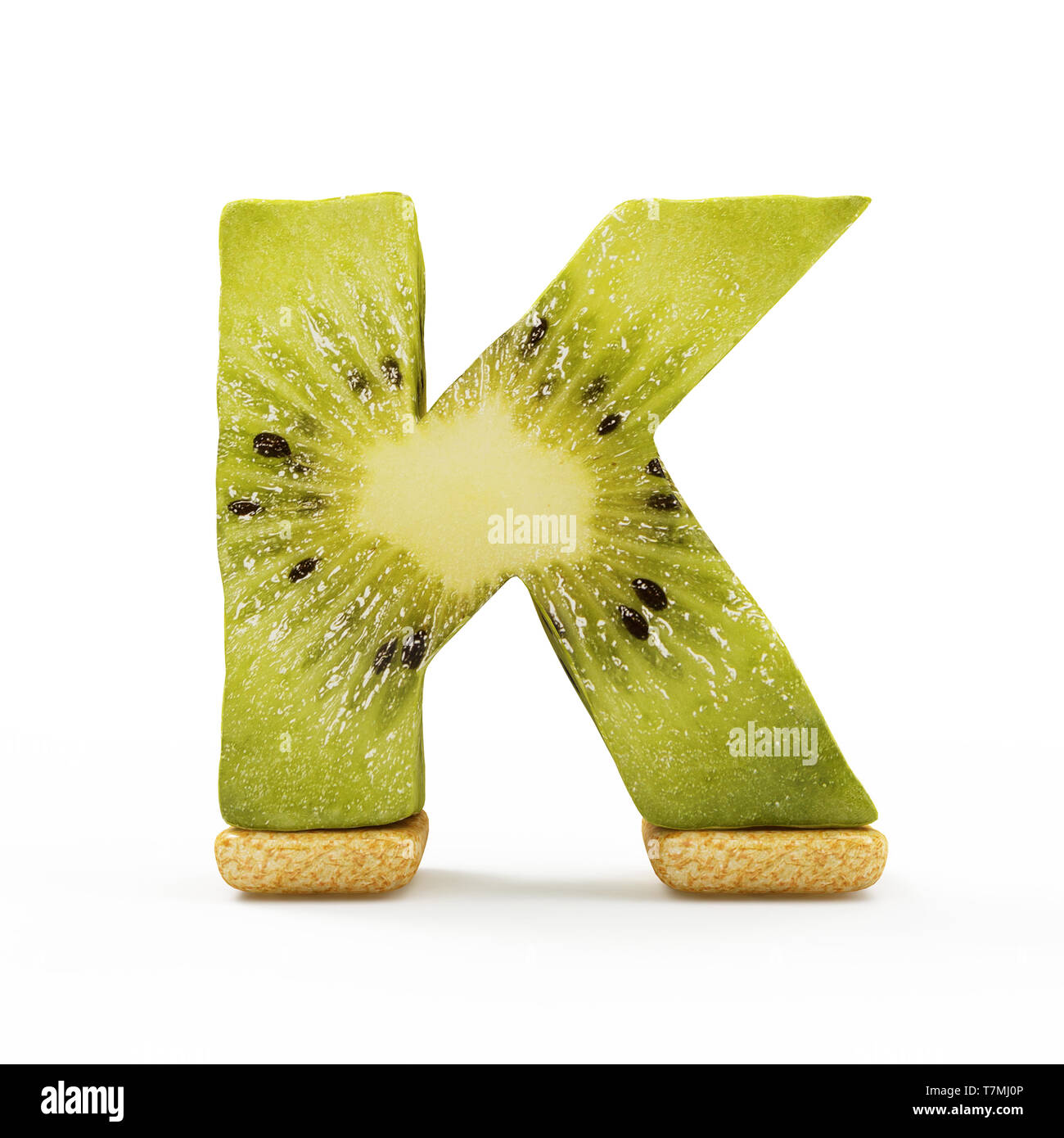 Kiwi Alphabet isolated on white background (Letter K Stock Photo - Alamy