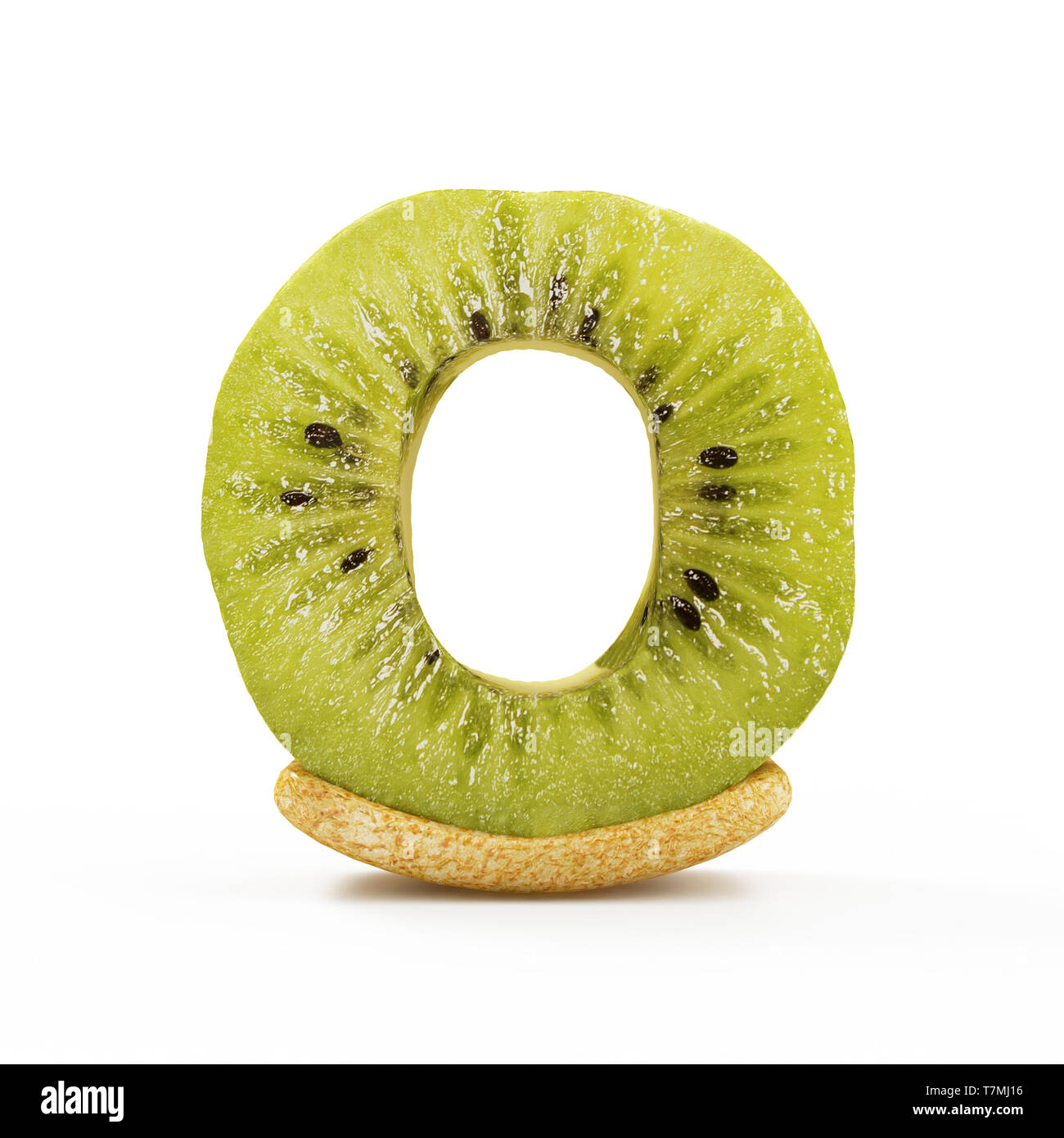 Kiwi Alphabet isolated on white background (Letter O Stock Photo - Alamy