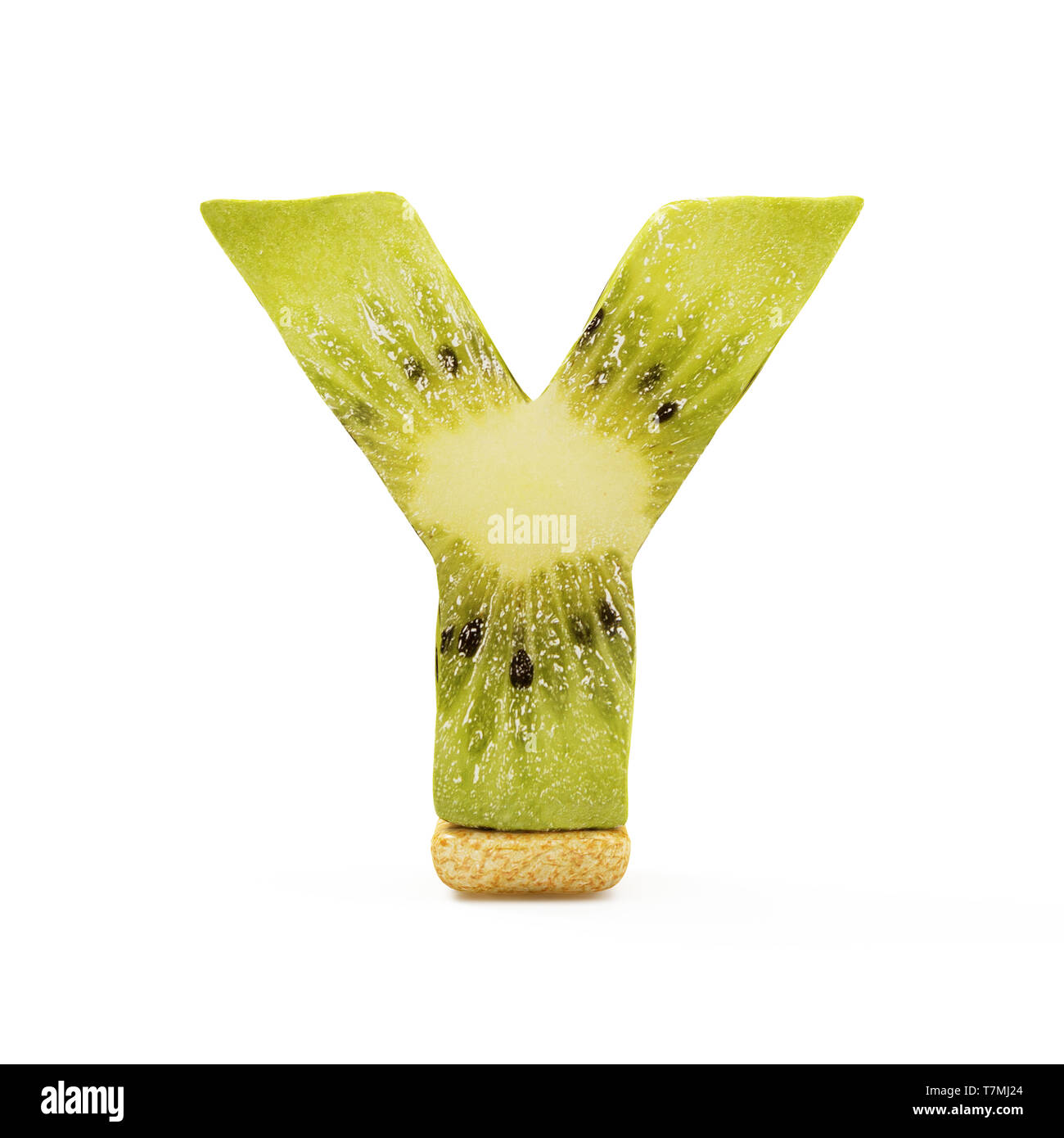 Kiwi Alphabet isolated on white background (Letter Y Stock Photo - Alamy