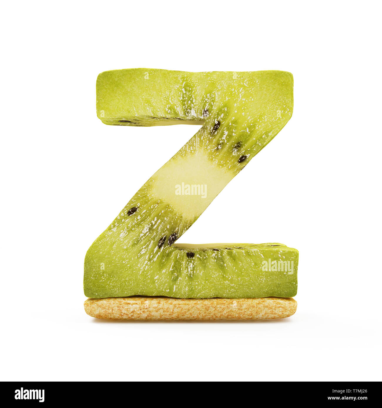 Kiwi Alphabet isolated on white background (Letter Z Stock Photo - Alamy