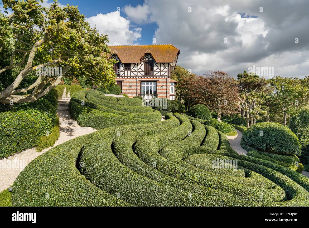 France, Seine Maritime, Etretat, Etretat garden Stock Photo - Alamy