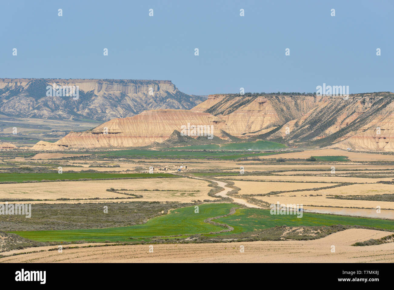 Spain, Navarra, Arguedas, desert of bardenas reales, Natural Park ...