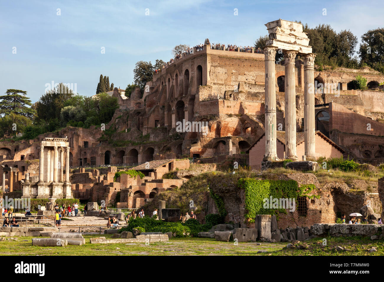 The Temple of Castor and Pollux in the Roman Forum or Forum Romanum ...