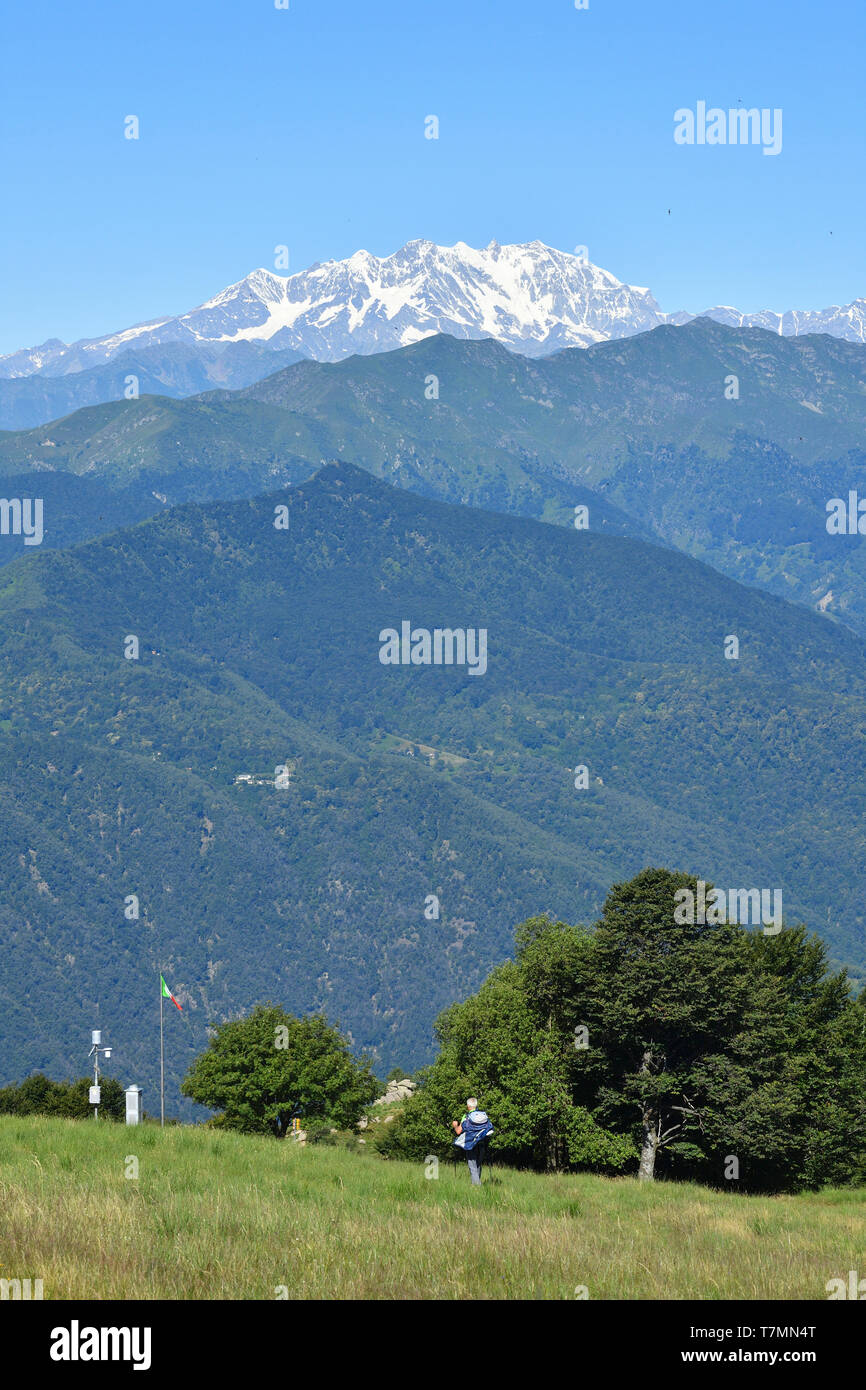 Italy, Piedmont, panorama from the Mottarone Mount (1491 m Stock Photo ...