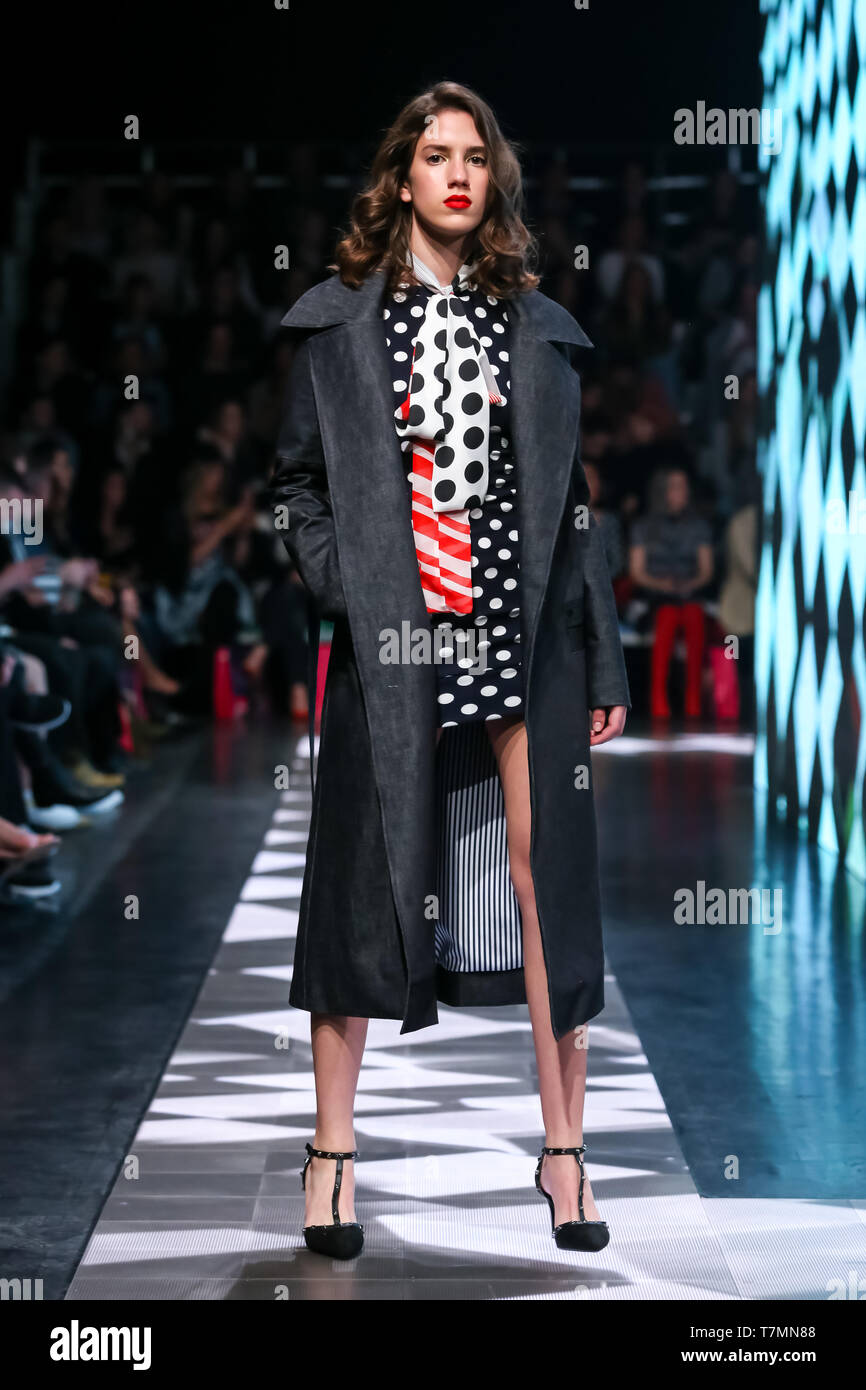 Zagreb, Croatia - March 23, 2019: A fashion model wearing Zoran ...