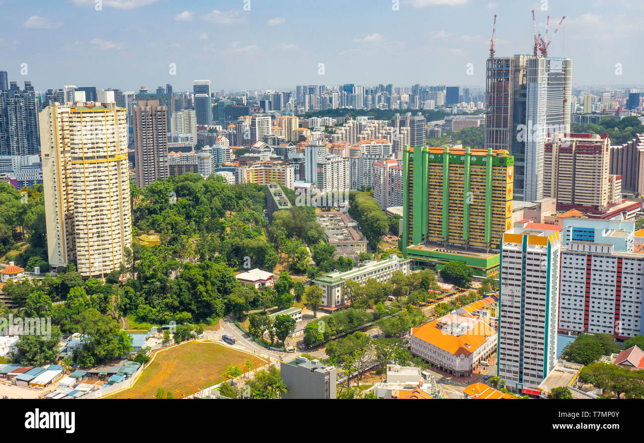 High rise residential apartment towers and skyscrapers in Singapore ...