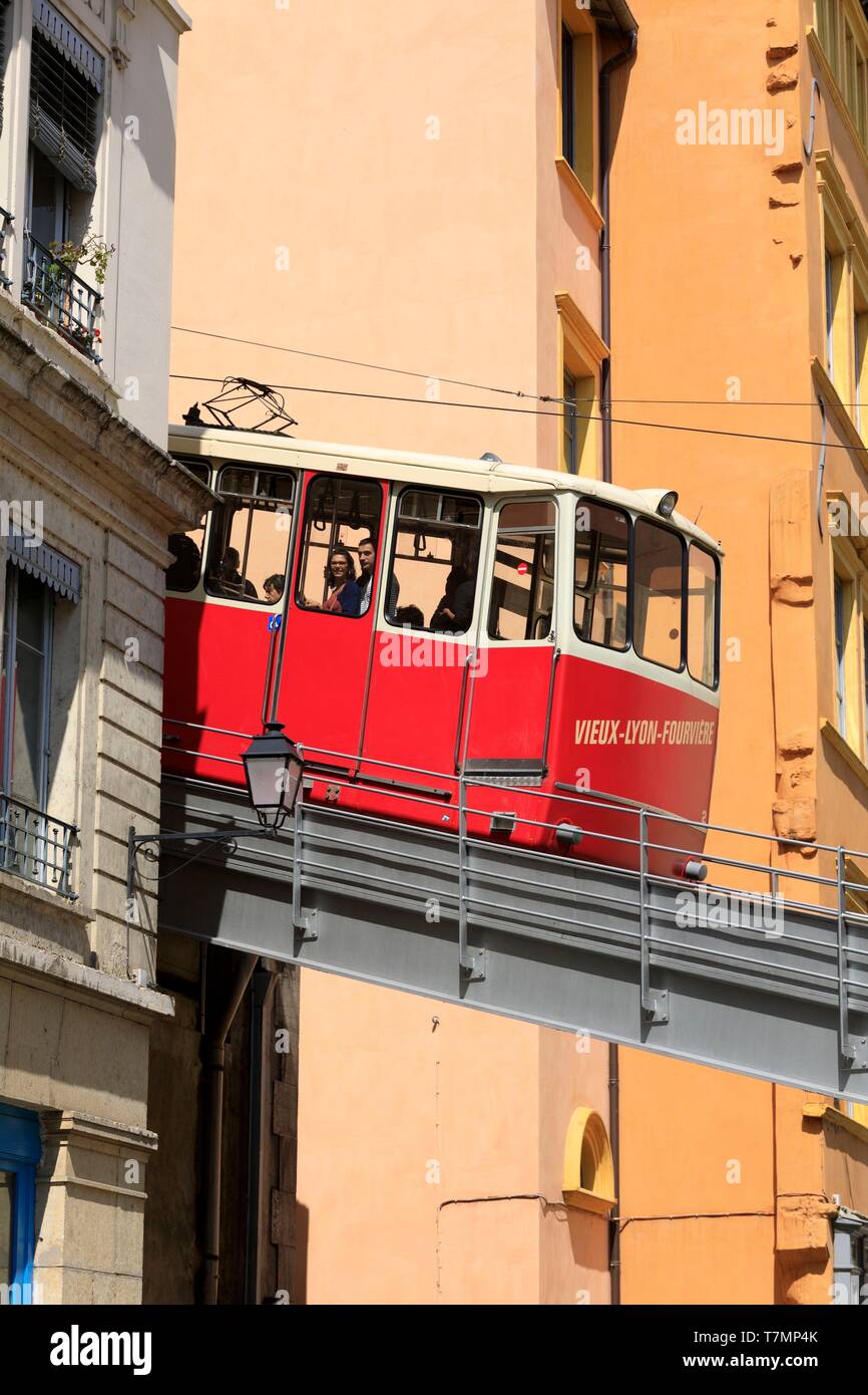 France, Rhône, Lyon, 5th district, Old Lyon district, UNESCO World ...