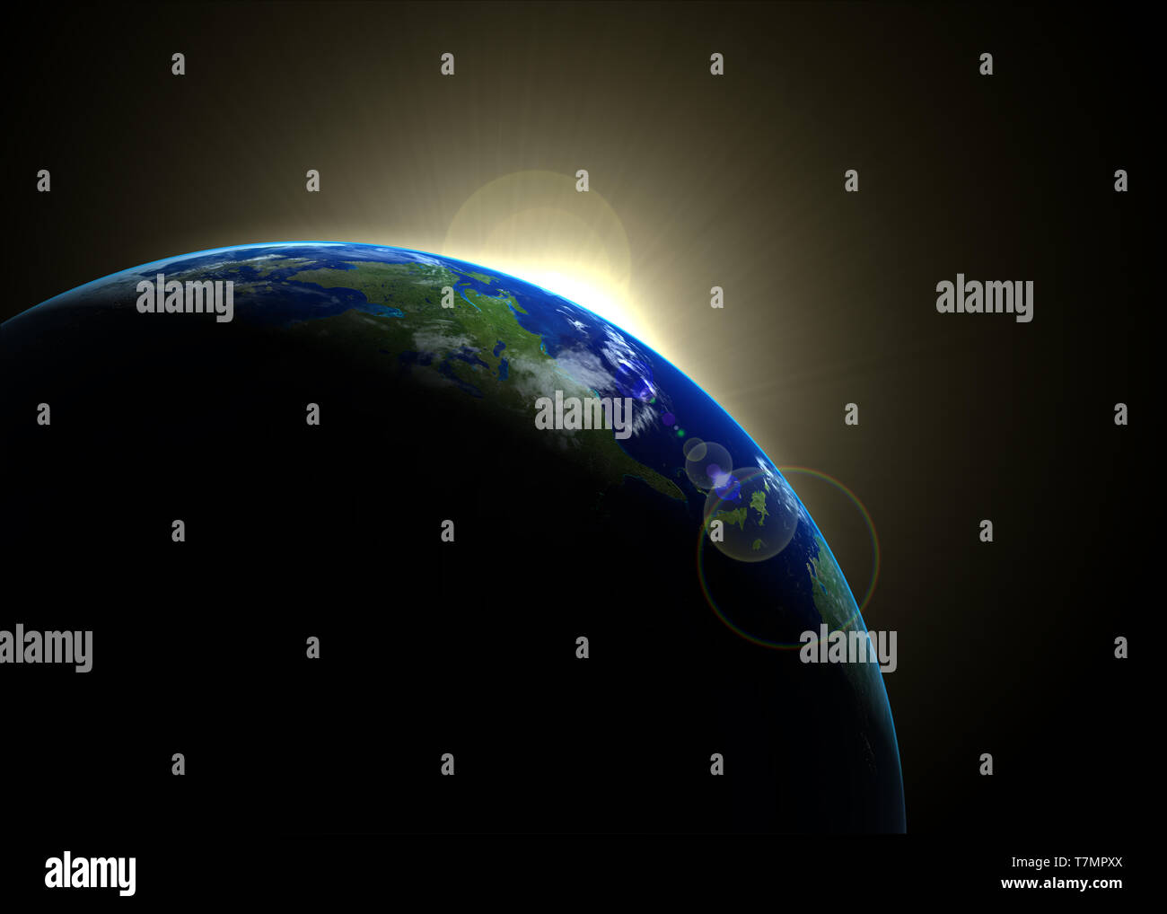 Earth rising sun hi-res stock photography and images - Alamy