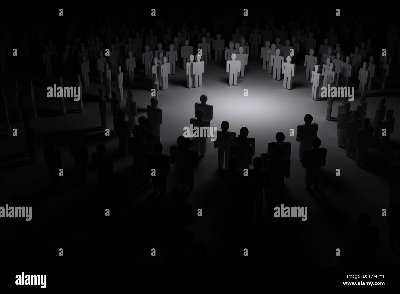 Crowd of people in the dark Stock Photo - Alamy