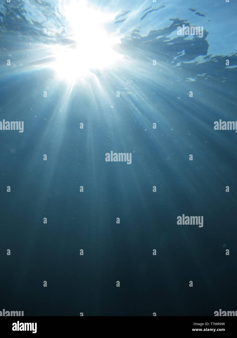 Light rays underwater Stock Photo - Alamy