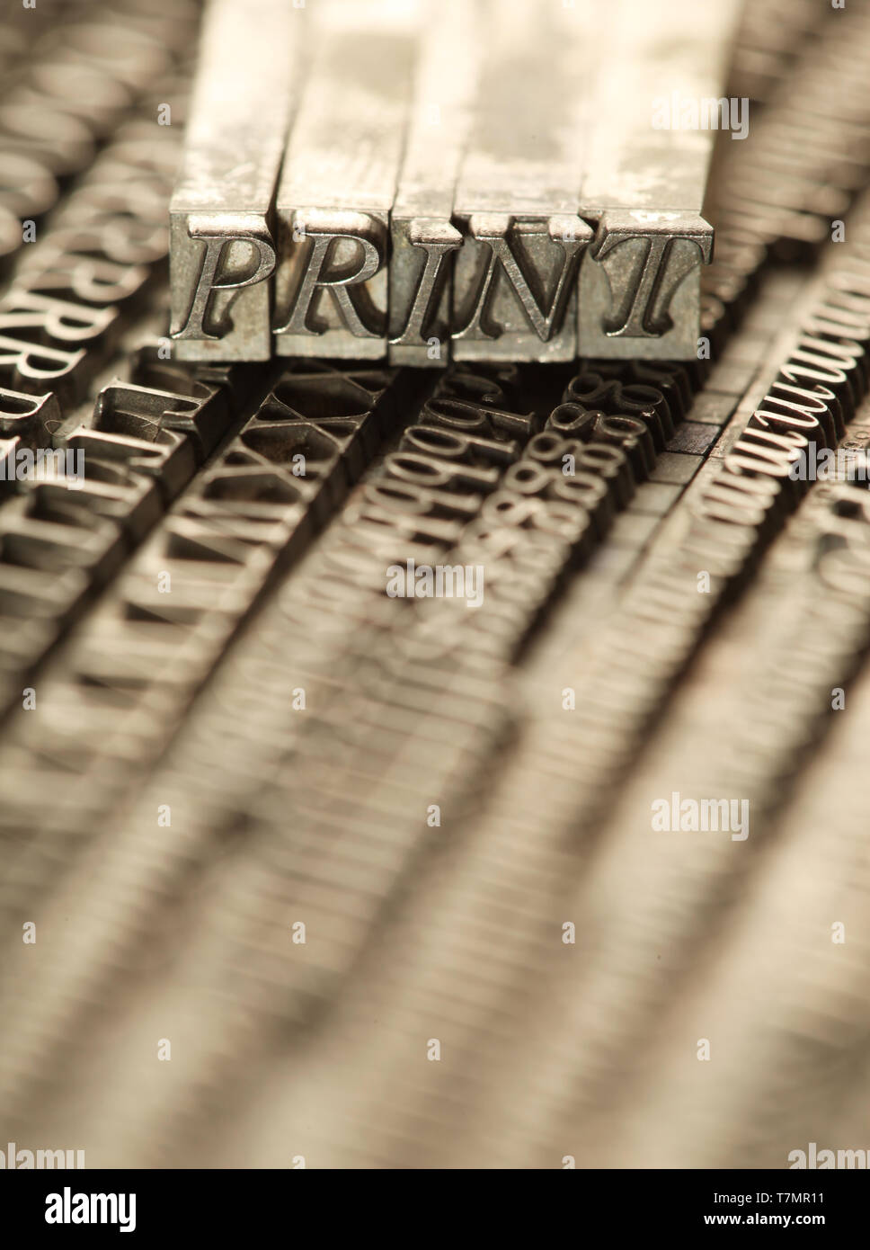 Metal letter type blocks hi-res stock photography and images - Alamy