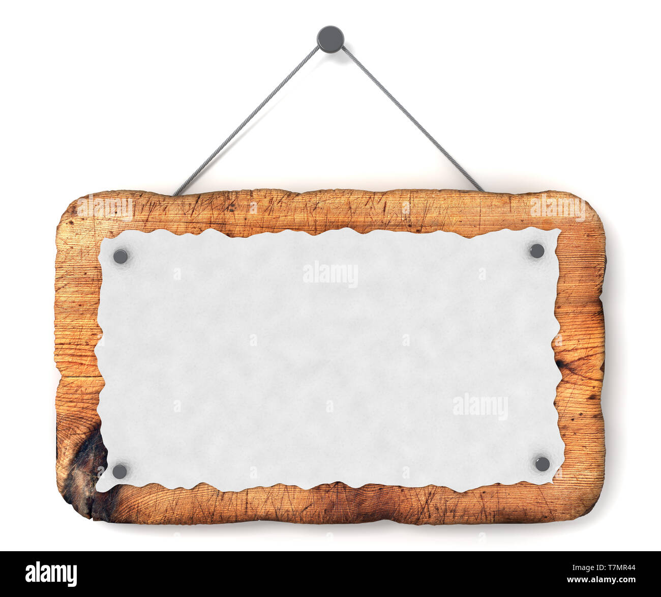 Empty wooden sign Stock Photo - Alamy