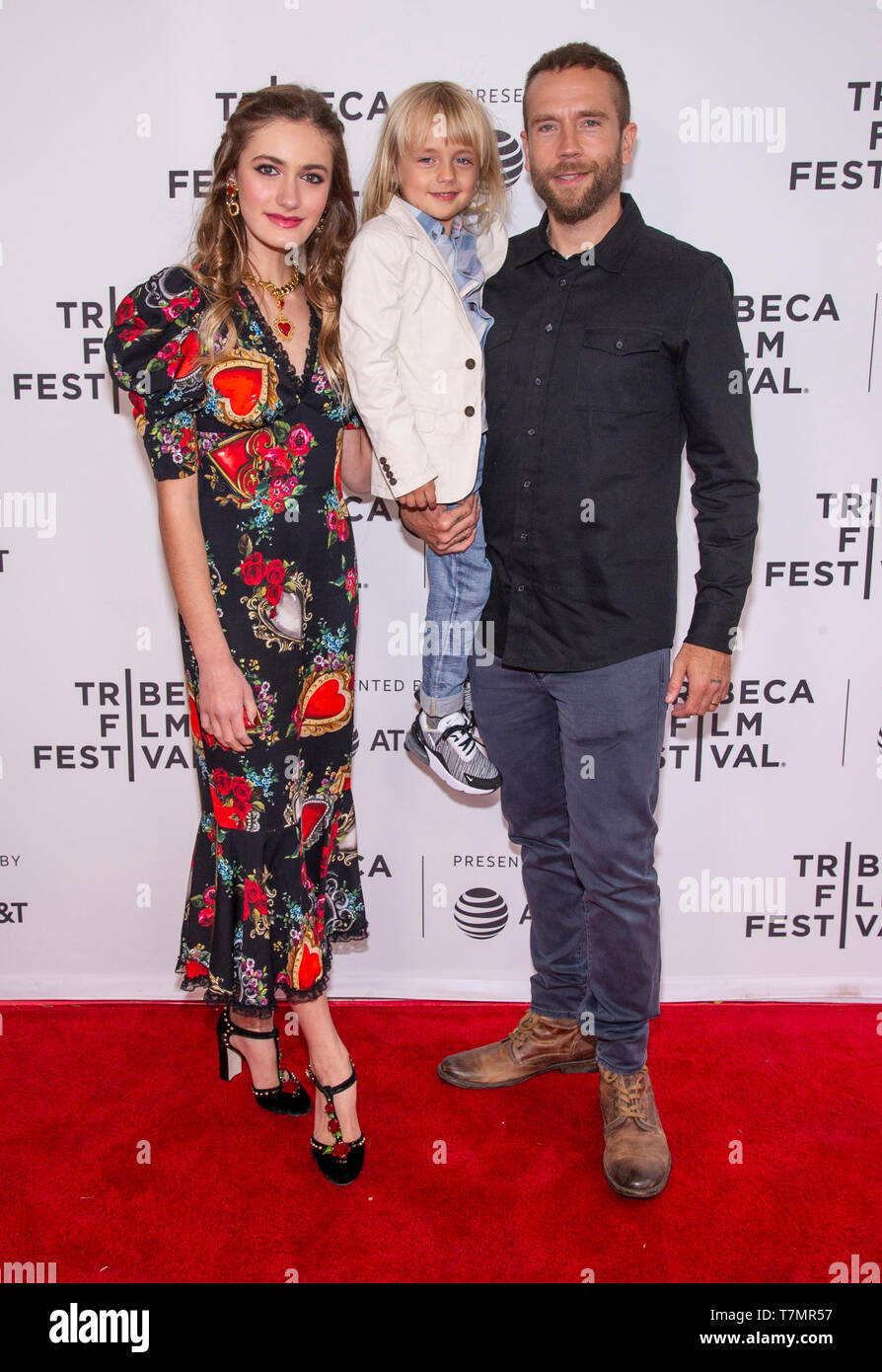 New York, NY - April 27, 2019: Nicole Elizabeth Berger, Bodhi Palmer ...