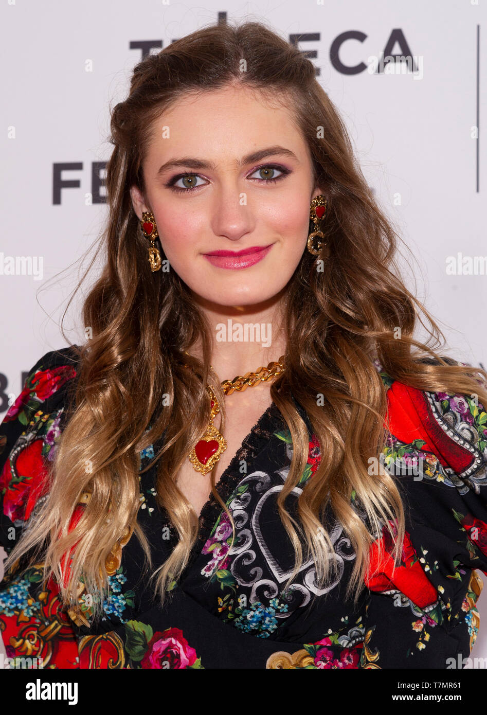 New York, NY - April 27, 2019: Nicole Elizabeth Berger wearing dress by ...