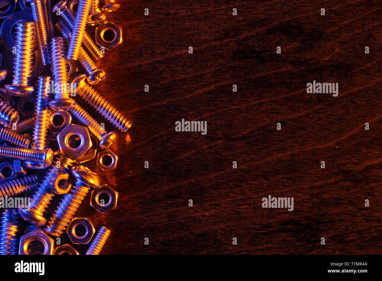 Nuts and bolts background Stock Photo - Alamy