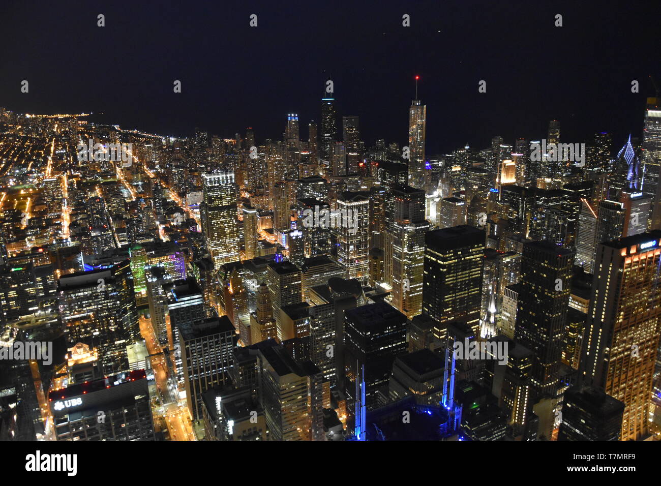 The view of Chicago from atop the Willis Tower, central Loop, Chicago ...