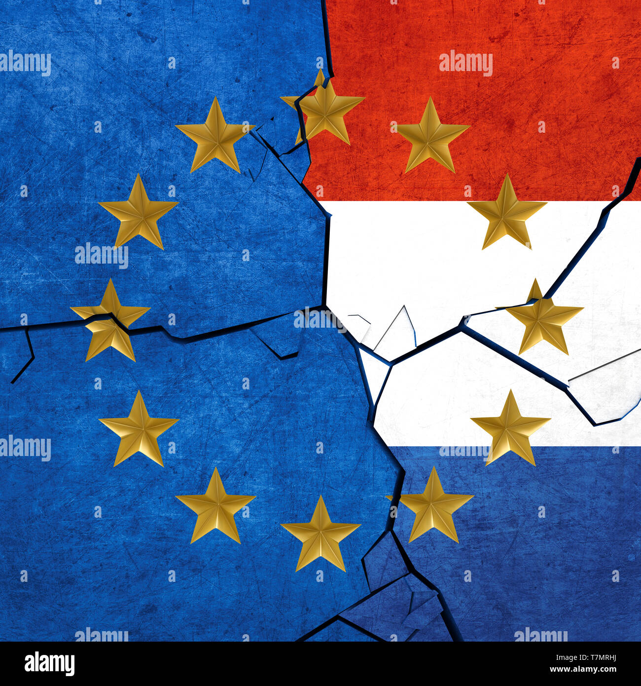 Flags of eu and netherlands hi-res stock photography and images - Alamy