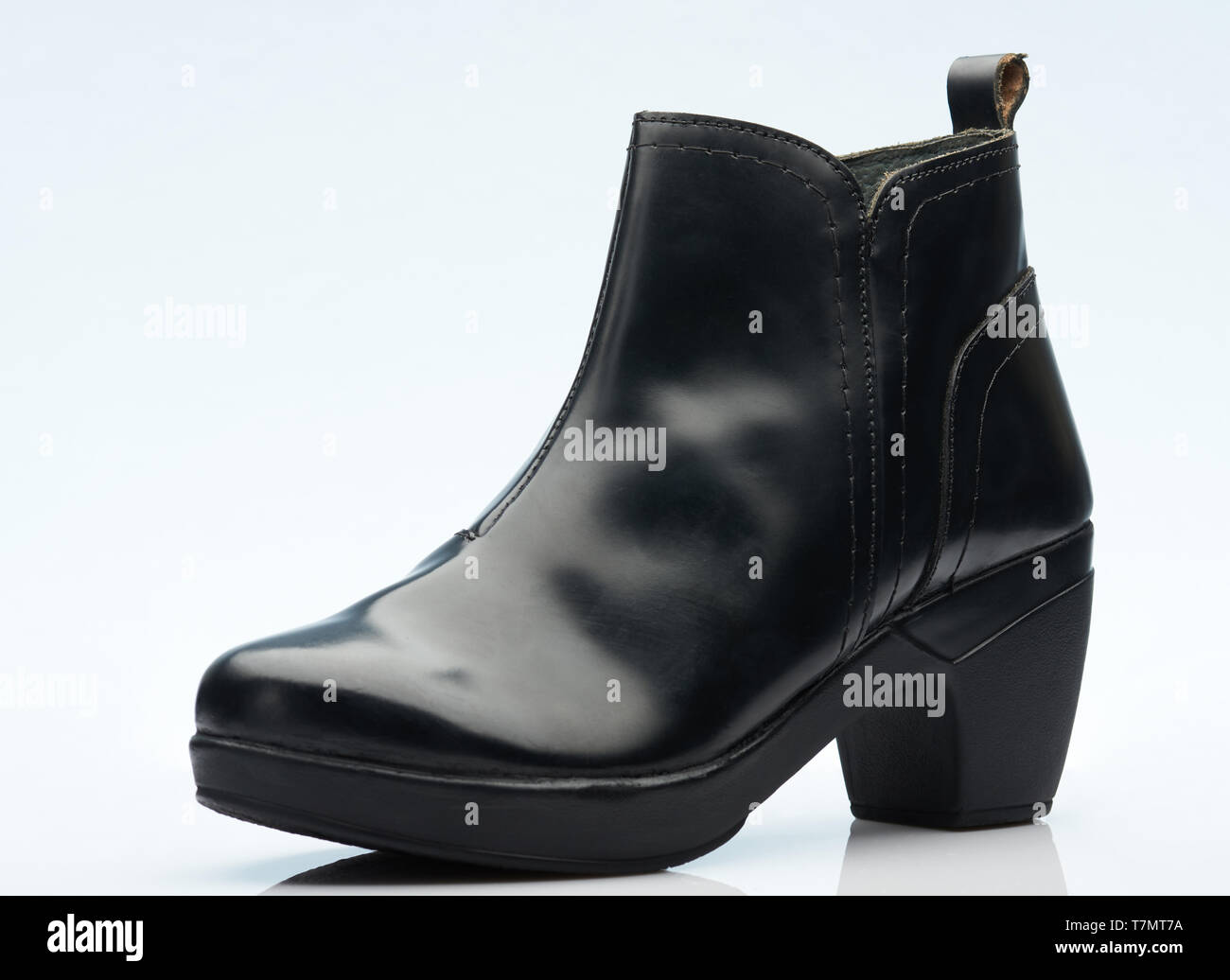 Angle view of black woman shoe isolated on white background Stock Photo ...