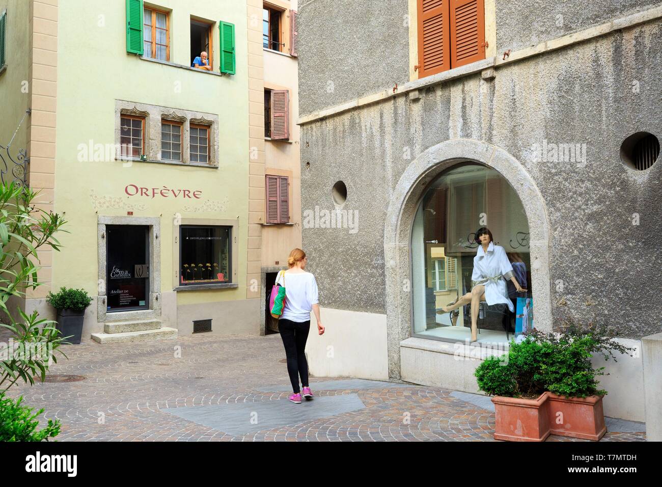 Old town sion switzerland hi-res stock photography and images - Alamy