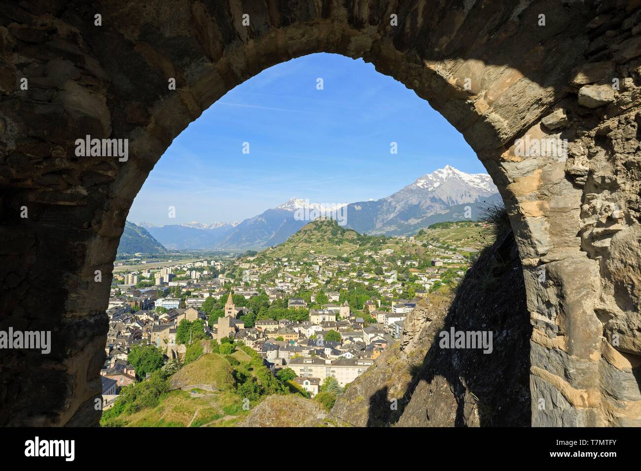 Sion switzerland tourbillon castle hi-res stock photography and images ...