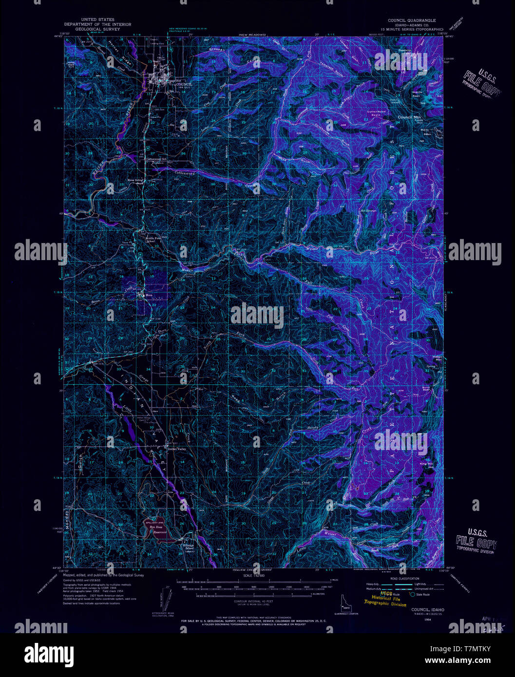 Map of council idaho hi-res stock photography and images - Alamy