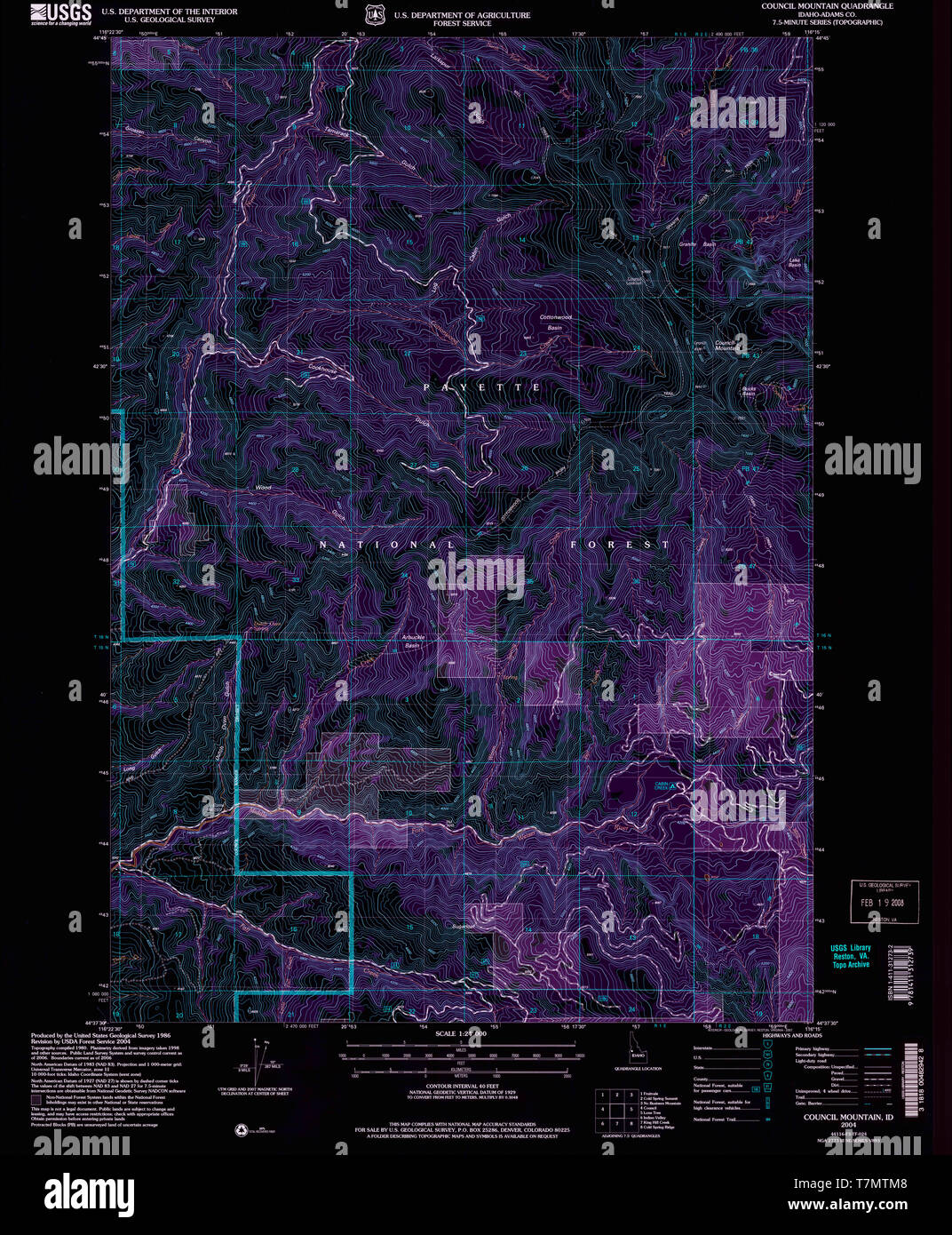 Map of council idaho hi-res stock photography and images - Alamy