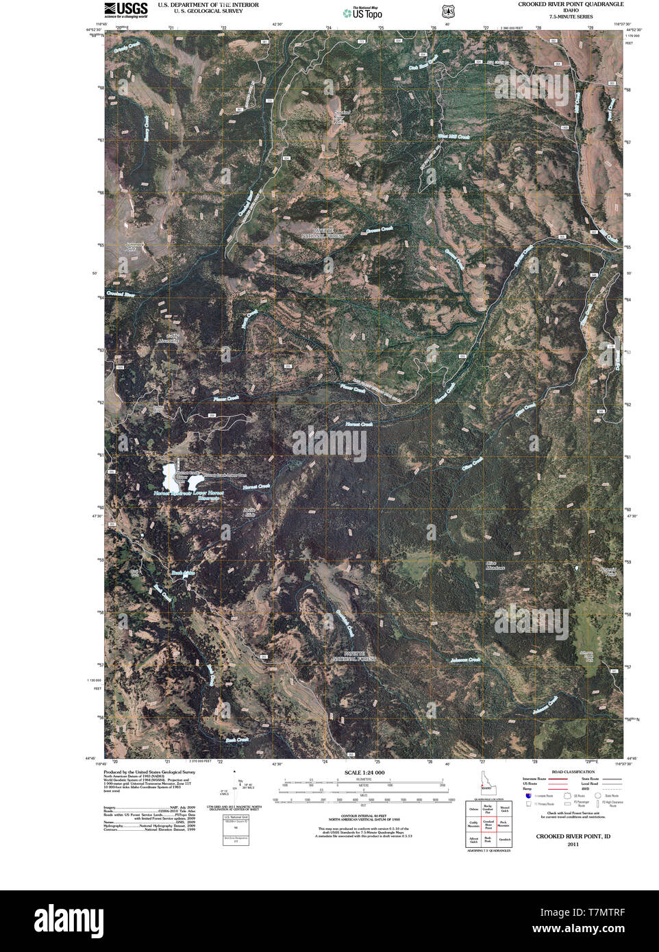 Map of crooked river hi-res stock photography and images - Alamy