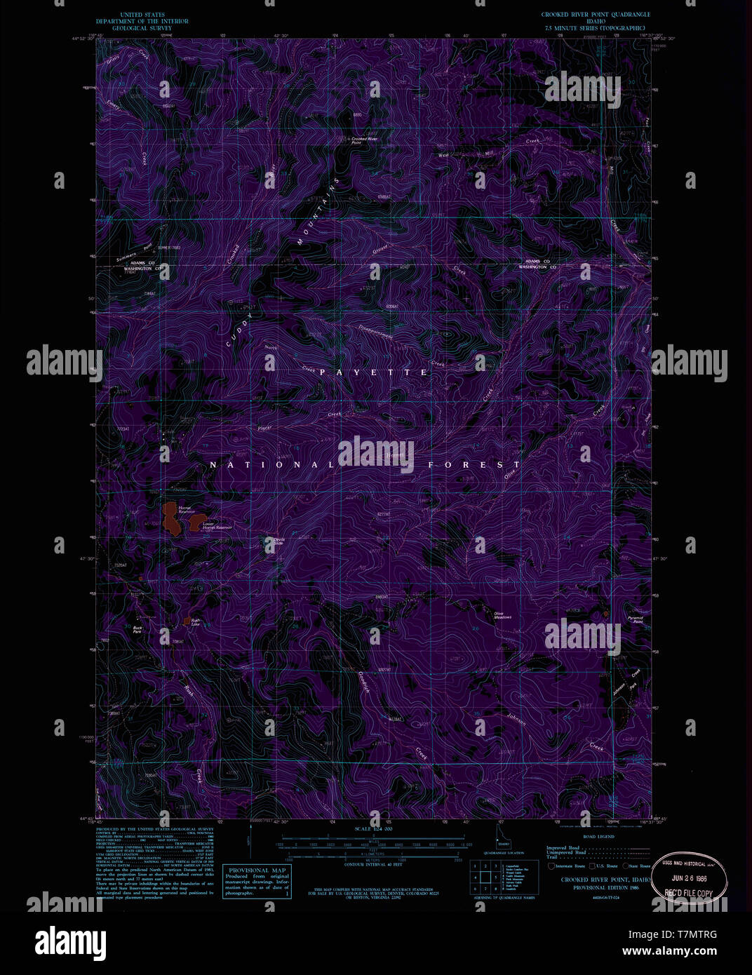 Map of crooked river hi-res stock photography and images - Alamy