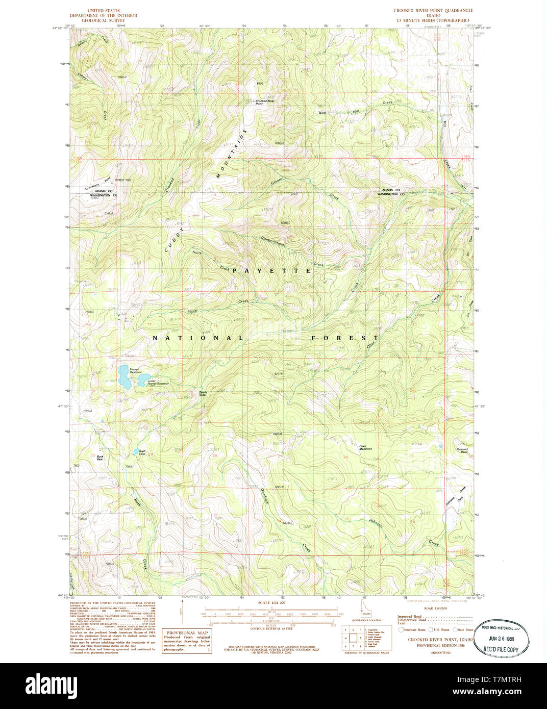 Map of crooked river hi-res stock photography and images - Alamy