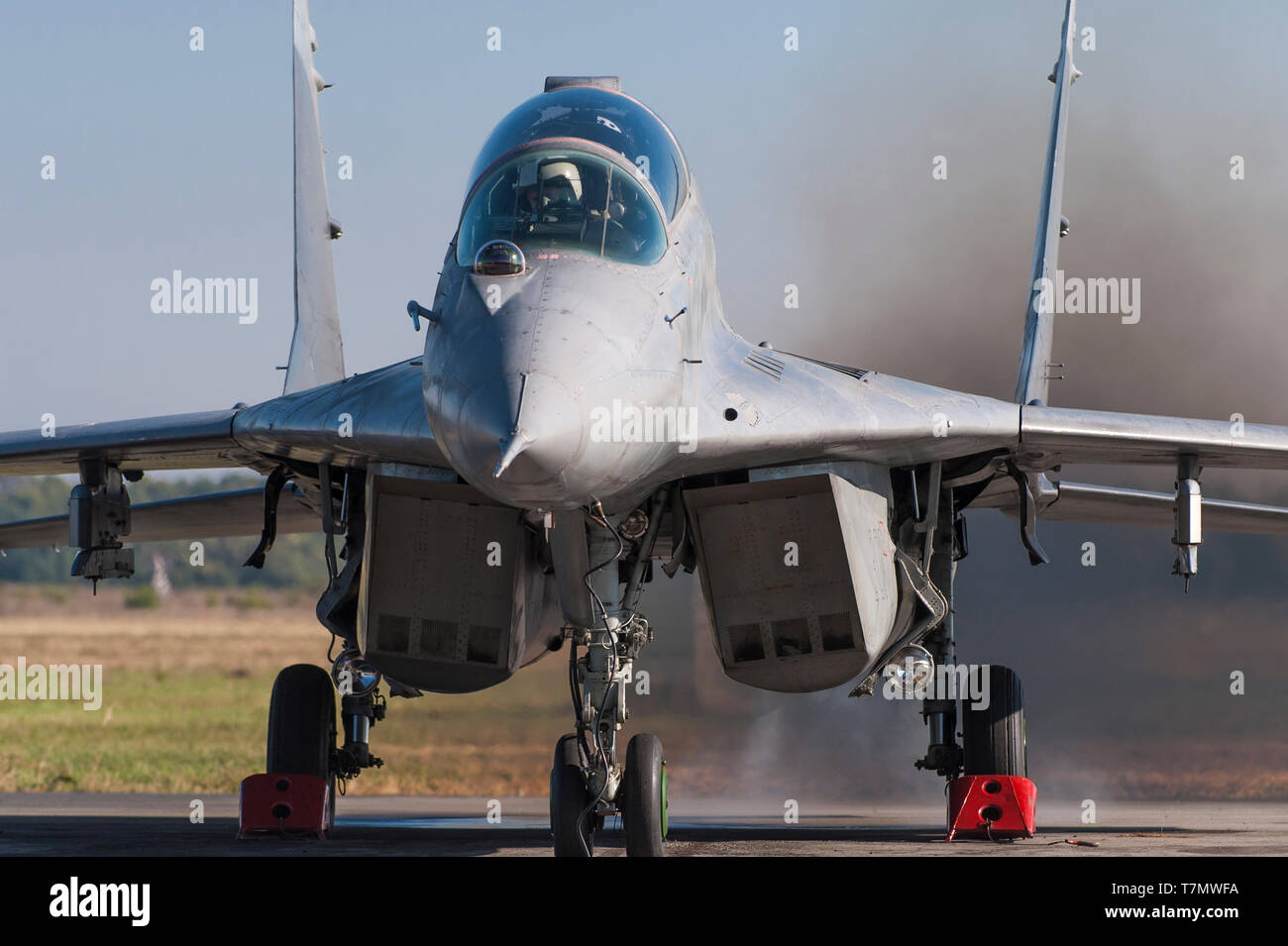 Serbian Air Force Soviet-made MiG-29 (NATO reporting name: Fulcrum) air ...