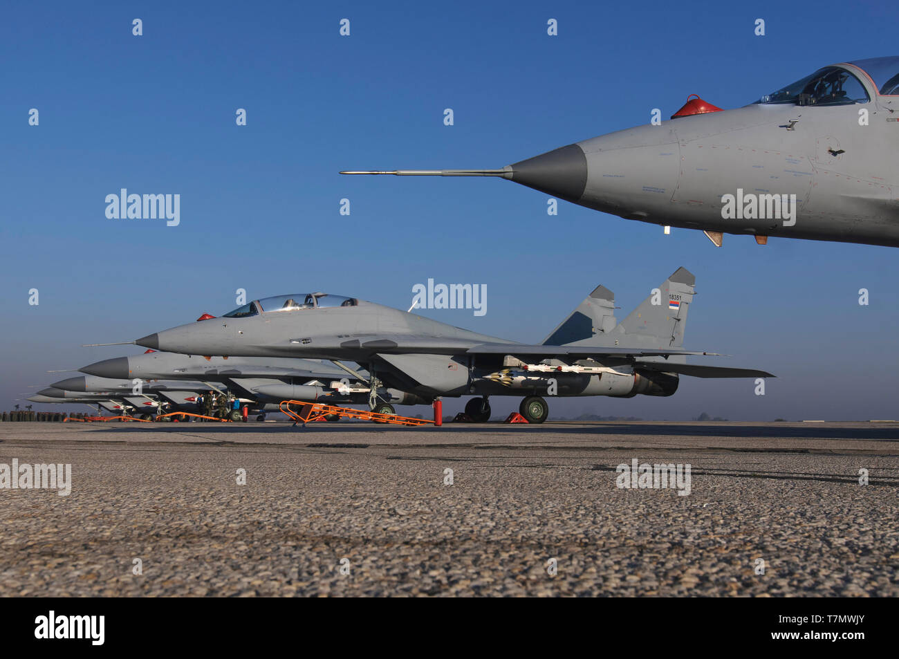 Serbian Air Force Soviet-made MiG-29 (NATO reporting name: Fulcrum) air ...