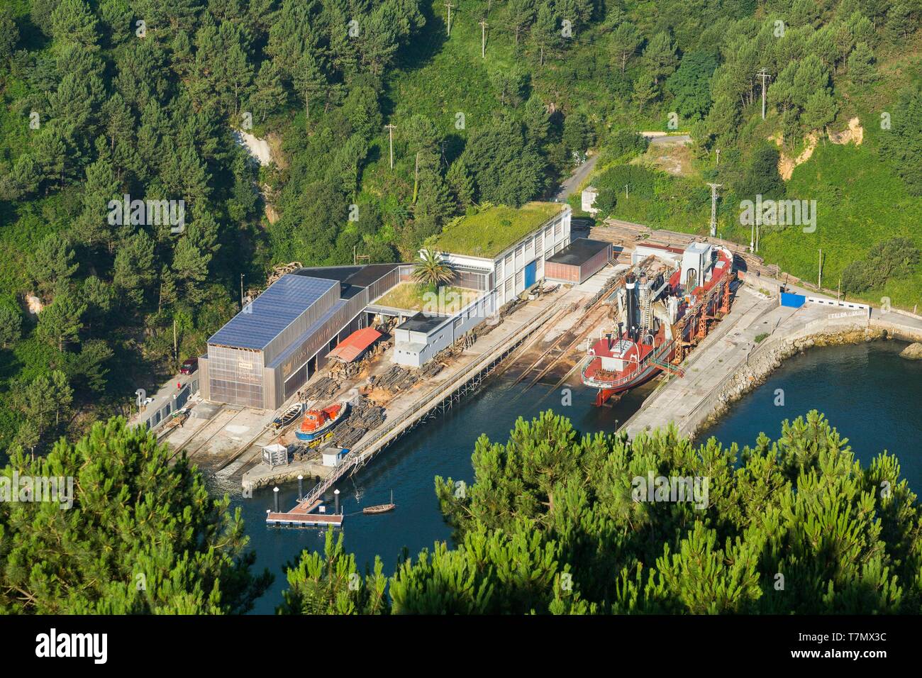 Spain, Guipuzkoa, Pasaia, Shipyard reconstruction of the whaler San ...