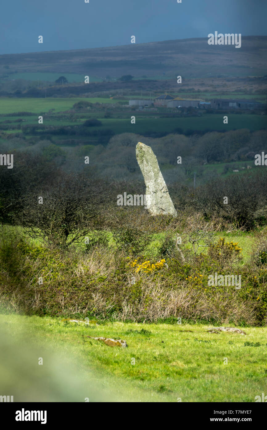 The Piper, standing stone Stock Photo - Alamy
