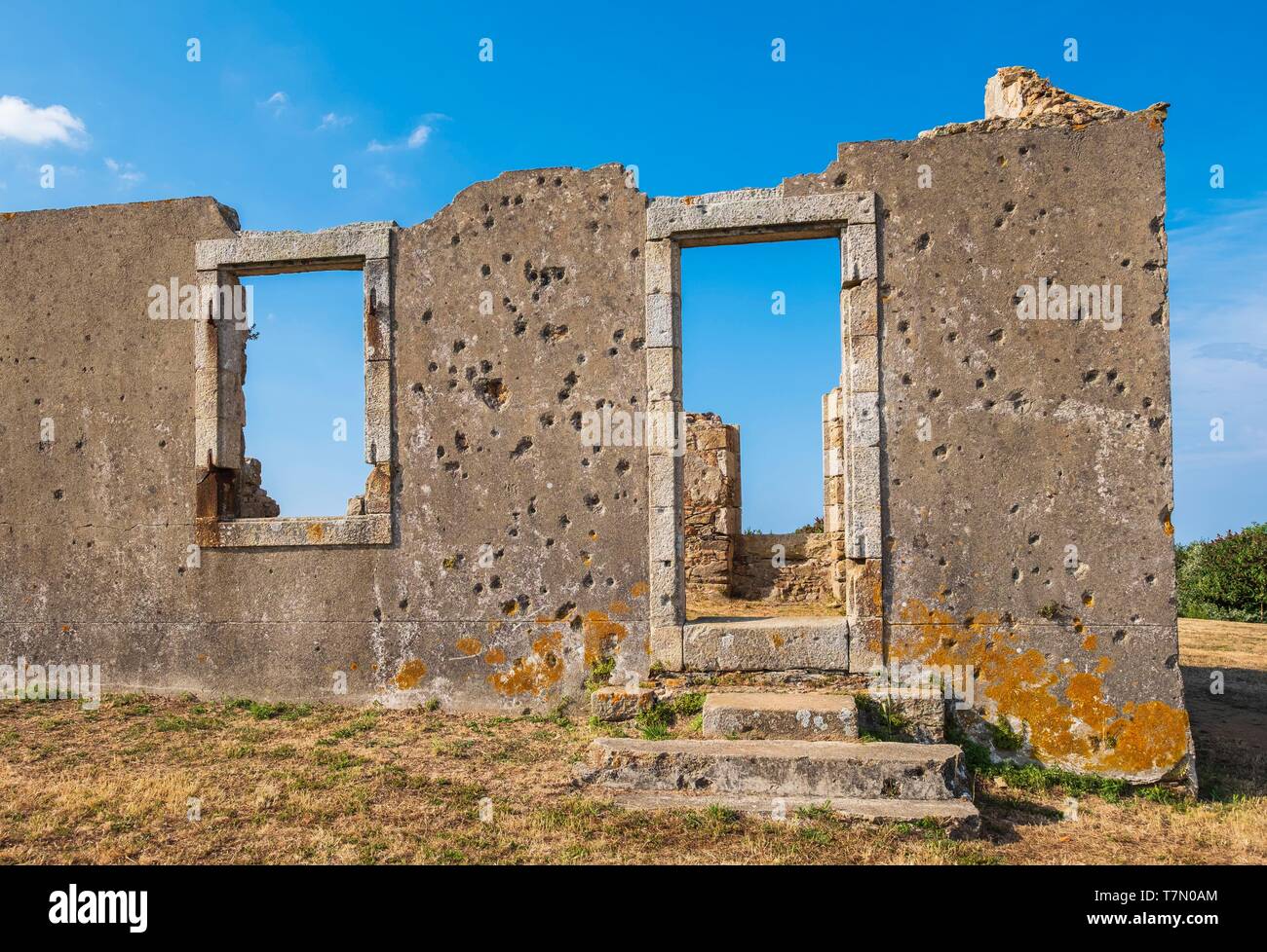 France, Cotes d'Armor, Pleubian on the GR 34 hiking trail, the former ...