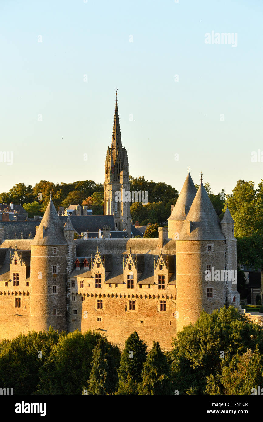 France, Morbihan, stop on the Way of St James, Josselin, medieval ...