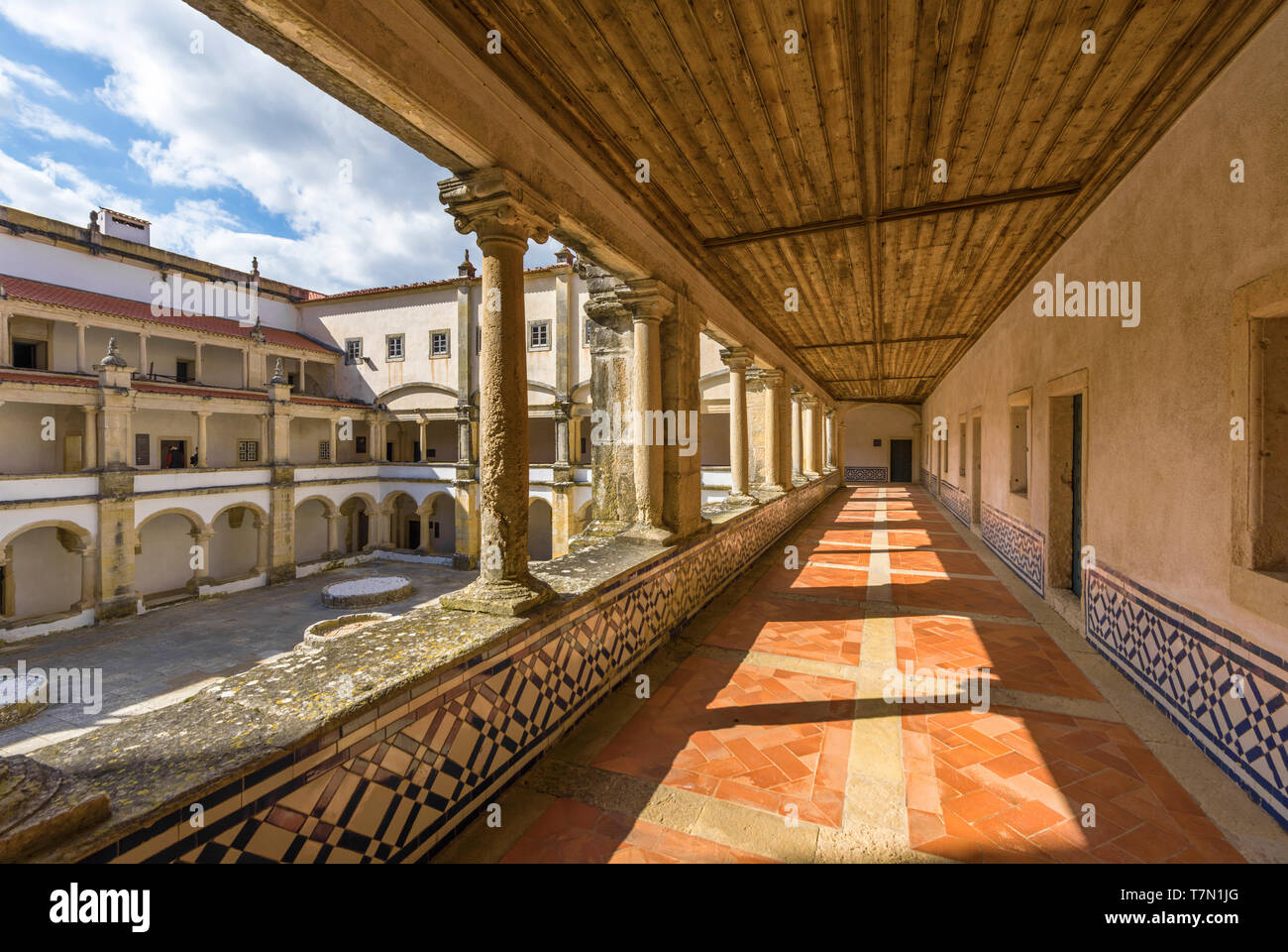 Picturesque courtyard of the Convent of Christ Stock Photo - Alamy