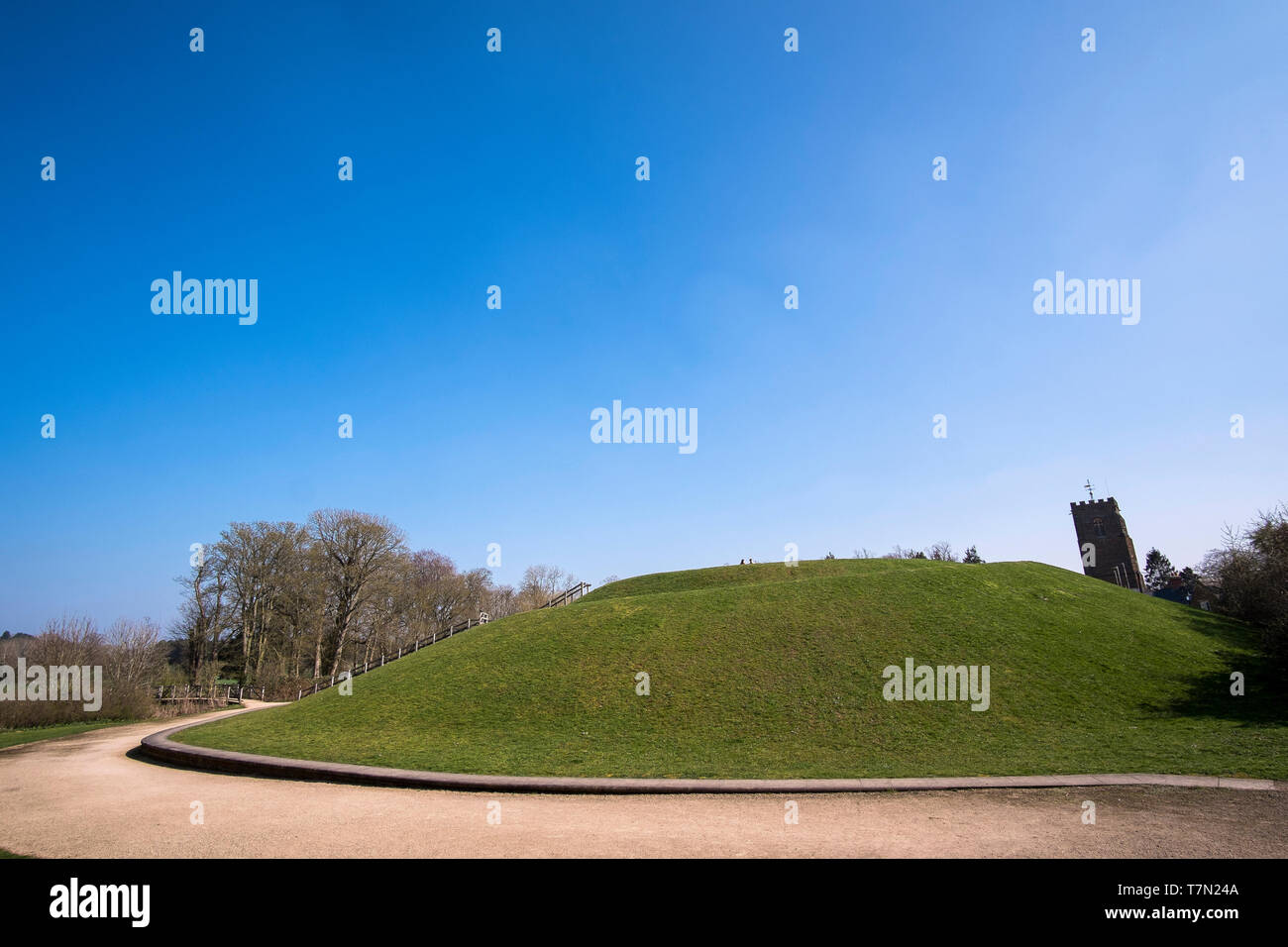 Bury Mount Motte in Towcester, Northamptonshire Stock Photo - Alamy