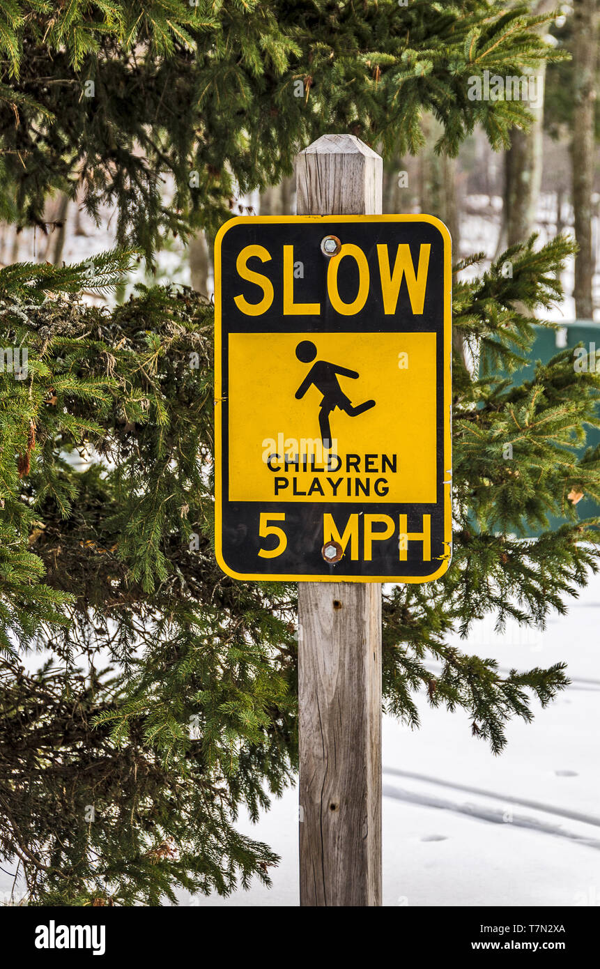 Divided Highway Sign Stock Photo - Alamy